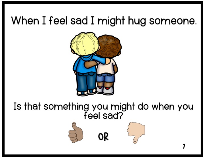 When I feel Sad- Social Emotional Learning Game – Self-Regulation, Self ...