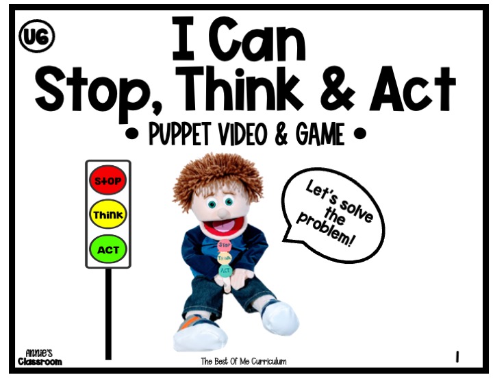 Stop, Think, Act- Social Emotional Learning Game With Puppet Video ...