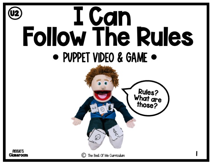 Following The Rules- Social Emotional Learning Game With Puppet Show ...