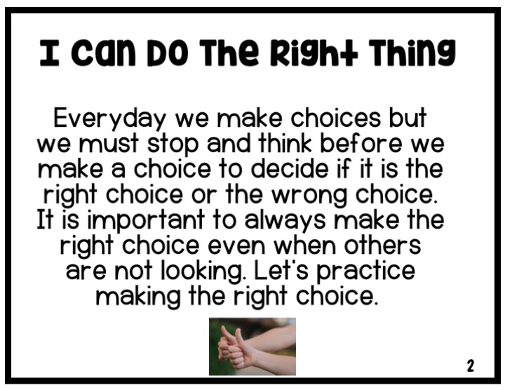Right From Wrong- Social Emotional Learning Game- Responsible Decision ...