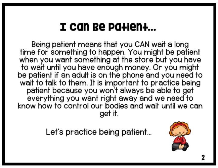 I Can Be Patient- Social Emotional Learning Game- Self Awareness ...