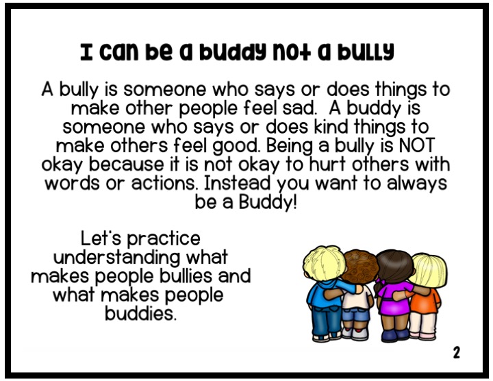 Be A Buddy Not A Bully- Social Emotional Learning Game – Relationship ...