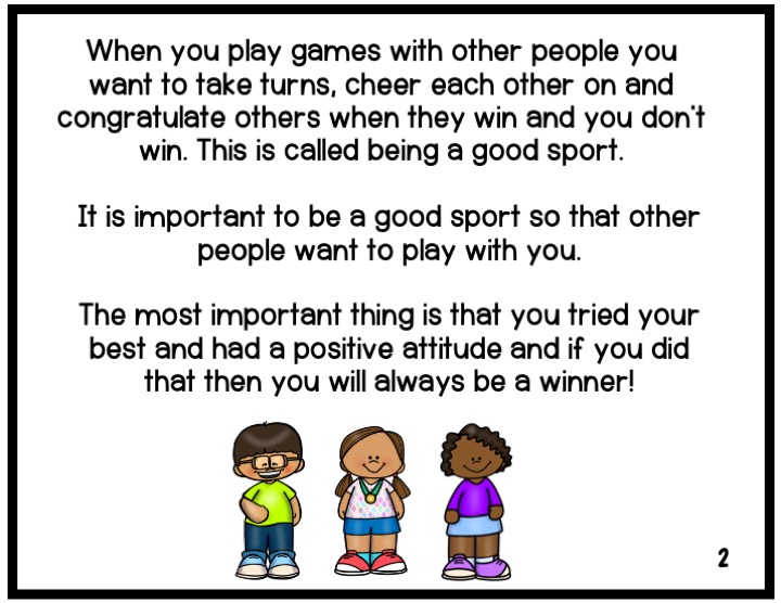 Sportsmanship – Social Emotional Learning Game- Relationship Skills ...