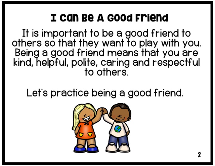 How To Be A Good Friend- Social Emotional Learning Game – Social Skills ...