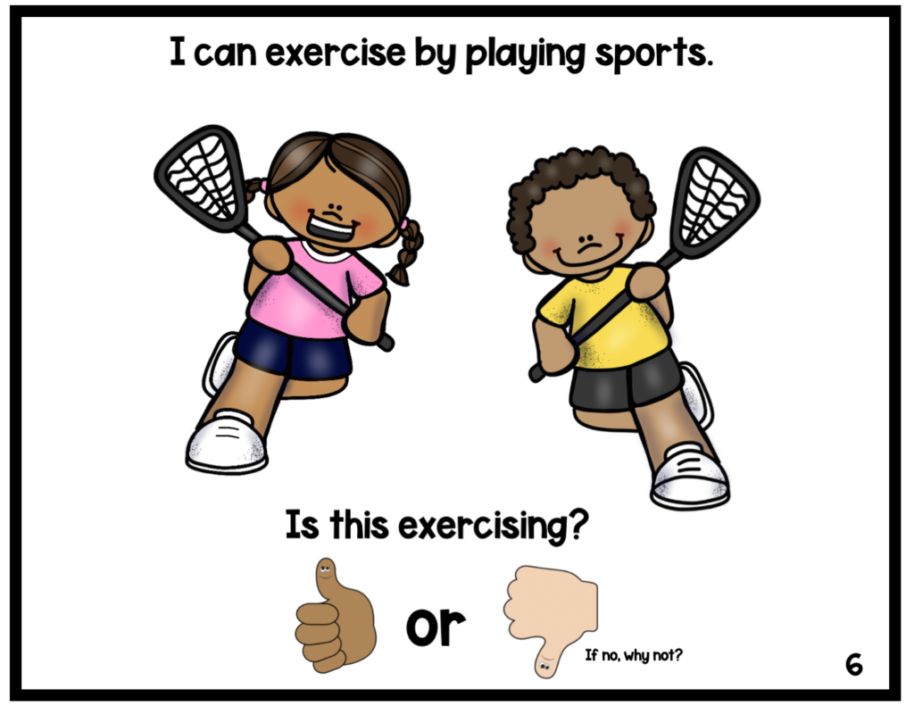 Exercise & Fitness Lesson- Social Emotional Learning - Annie's Classroom
