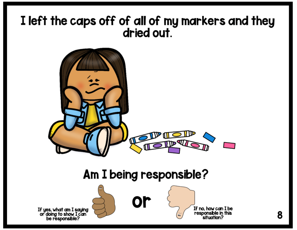 Teaching Responsibilities- Social Emotional Learning Game on Self ...