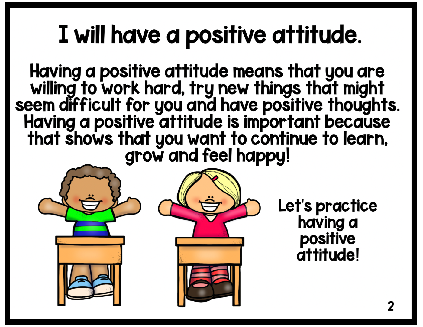 Positive Attitude Social Emotional Lesson For Children - Annie's Classroom