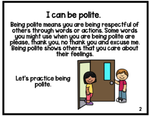 Polite and Using Good Manners – Social Emotional Learning Lesson For ...